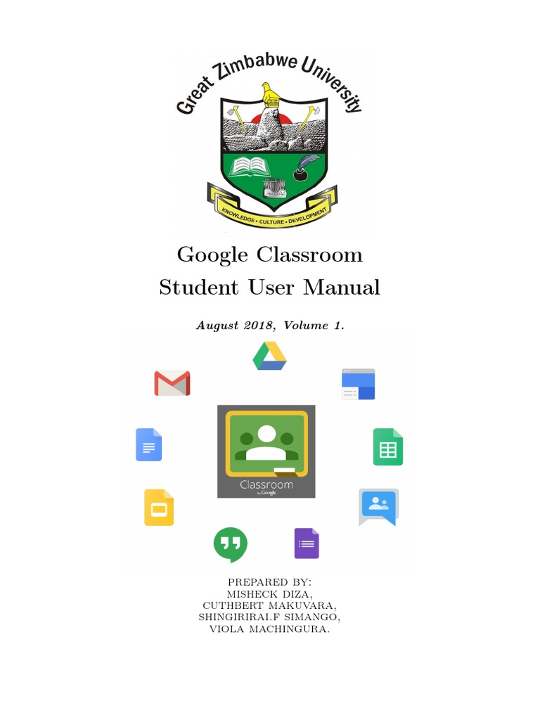 Google Classroom Student User Manual: August 2018, Volume 1 | PDF ...
