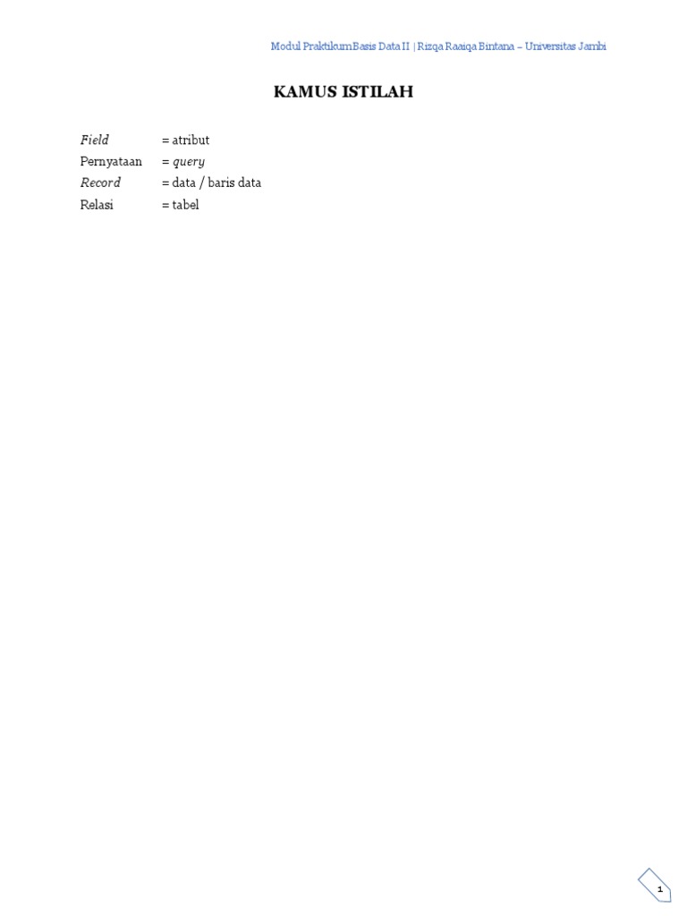 Definisi dan Fungsi Pernyataan SQL | PDF | Komputer