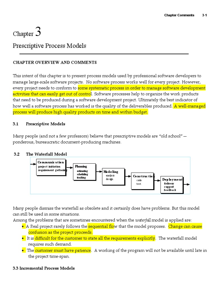 Prescriptive Process Models: Chapter Overview and Comments | PDF | Component Based Software ...