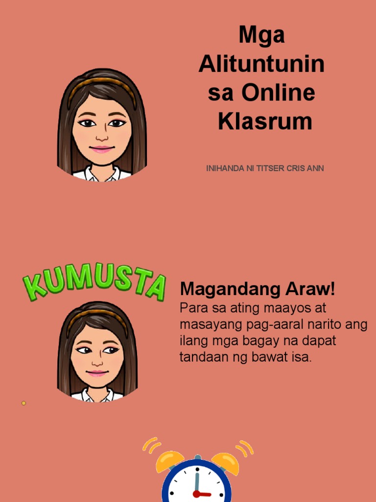 Alituntunin Sa Online Klasrum Pdf