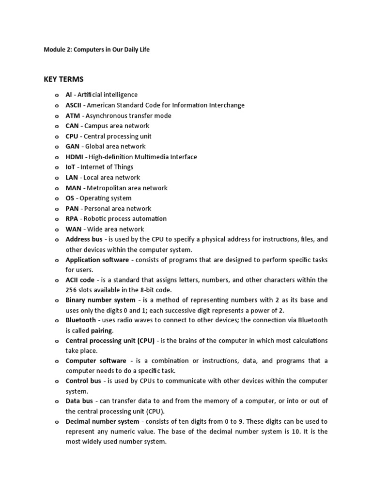 An Overview of Key Computer Concepts and Their Growing Impact on Daily ...