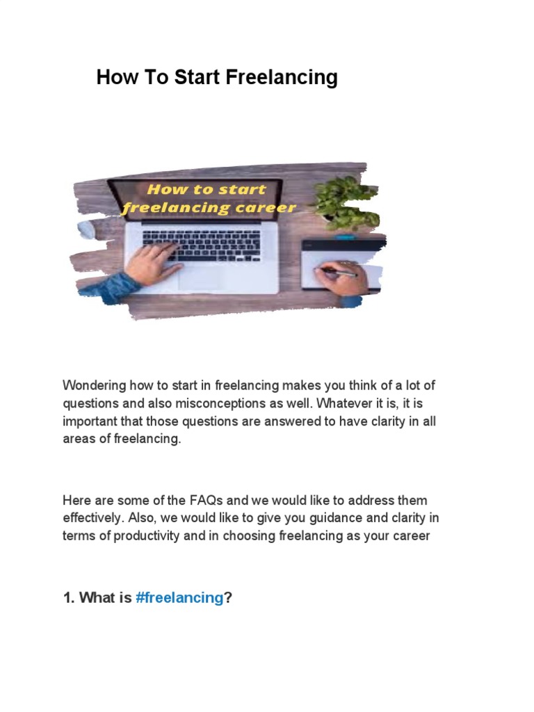 How To Start Freelancing | PDF | Educational Technology | Return On ...