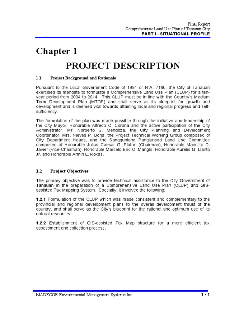 Chapter 1-Project Description | PDF | Geographic Information System ...