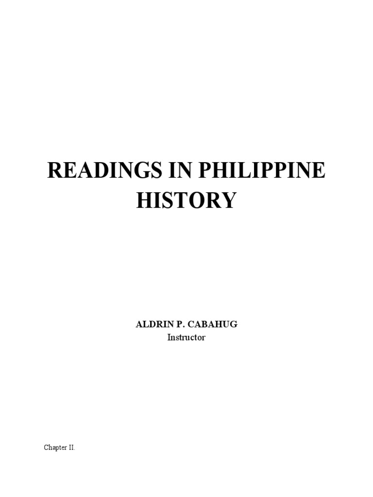 Readings in Philippine History: Aldrin P. Cabahug | PDF | Philippines