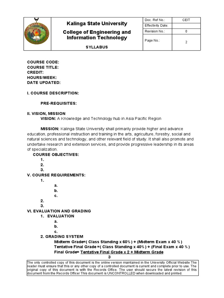 Kalinga State University College of Engineering and Information ...