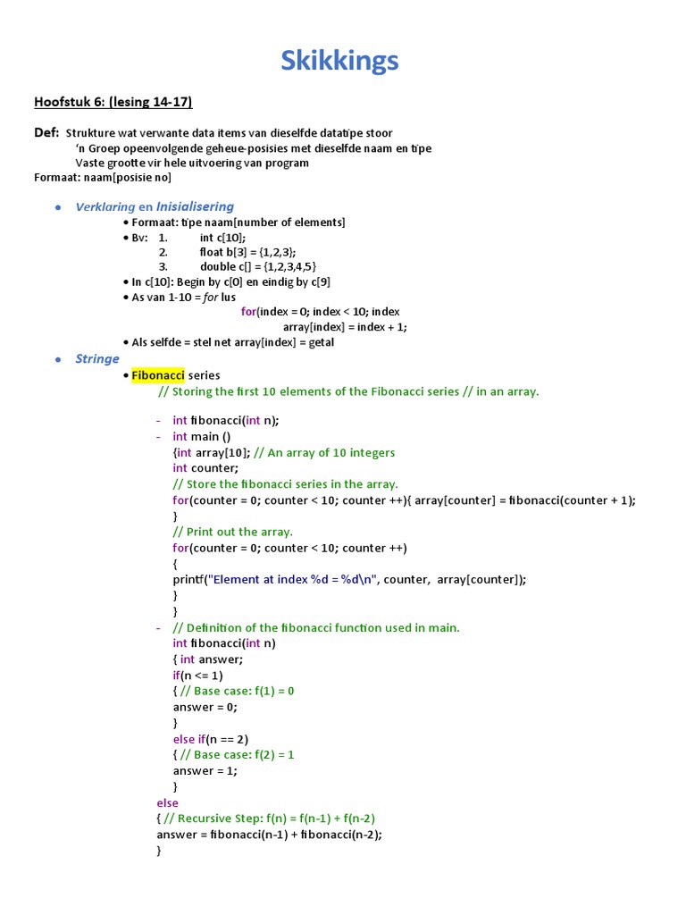 An In-Depth Guide to Arrays in C Programming | PDF | Applied ...