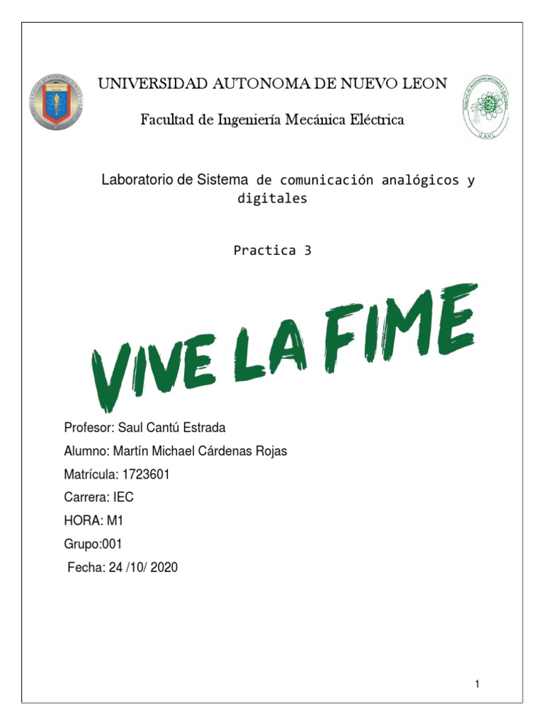 Práctica 03 lab COMU | PDF | Modulación de frecuencia | Modulación