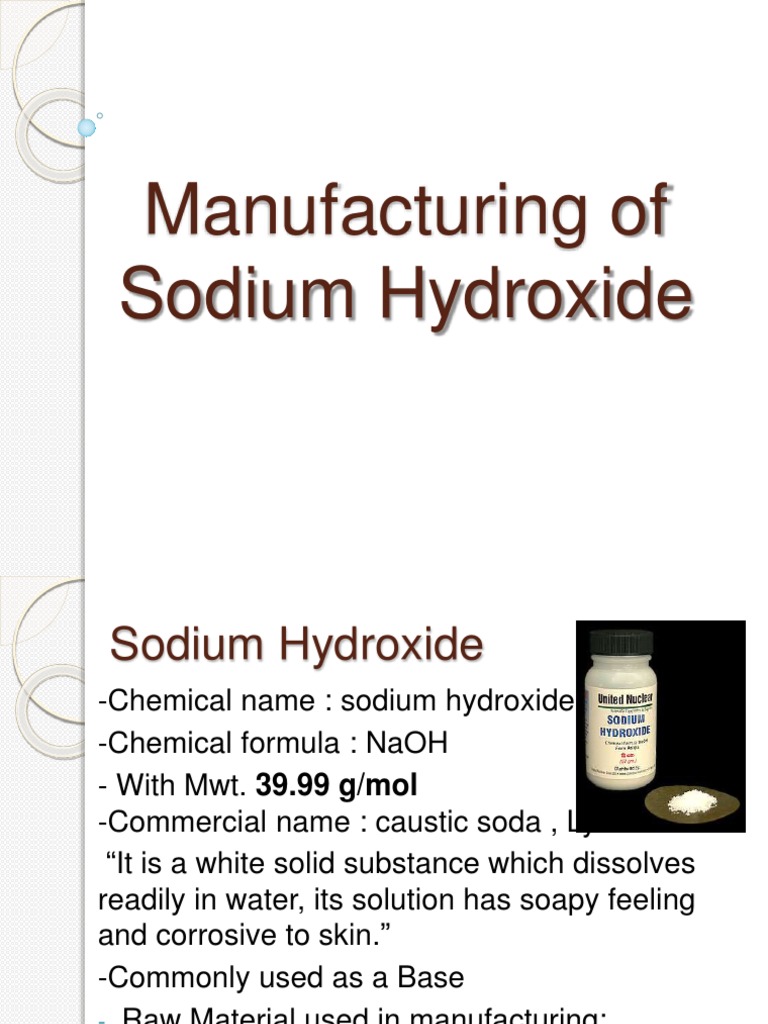 Manufacturing of Sodium Hydroxide | PDF