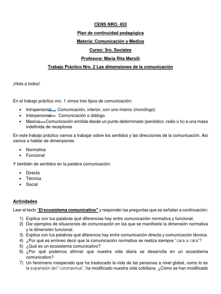 TP2 Comunicaci N y Medios PDF | PDF