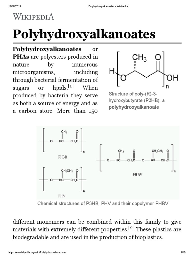 PHA - Polyhydroxyalkanoates | PDF | Organic Polymers | Chemical Compounds
