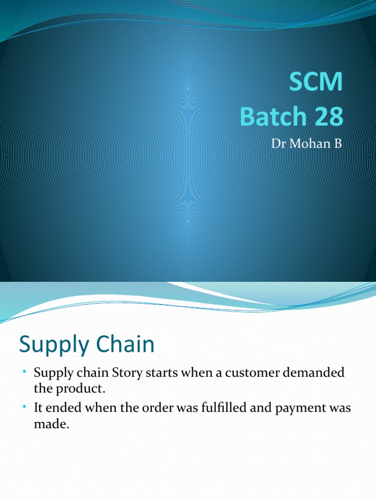 SCM Revised | PDF | Supply Chain | Transport