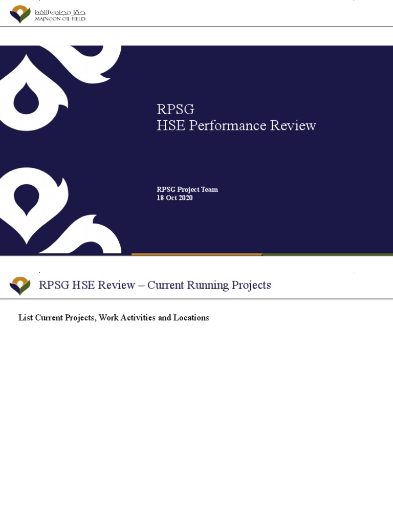 RPSG HSE Performance Review 2020 | PDF | Land Transport | Prevention
