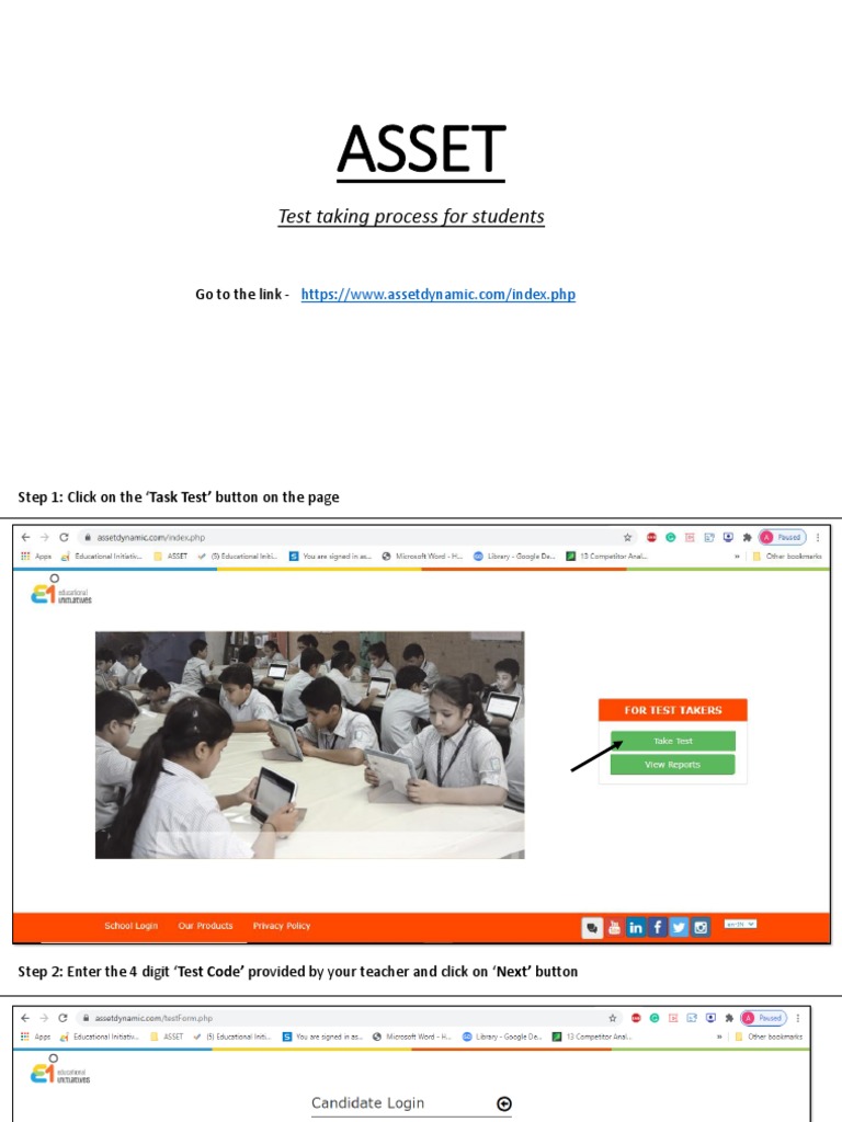 A Step-by-Step Guide to Taking Online Tests on the ASSET Dynamic ...