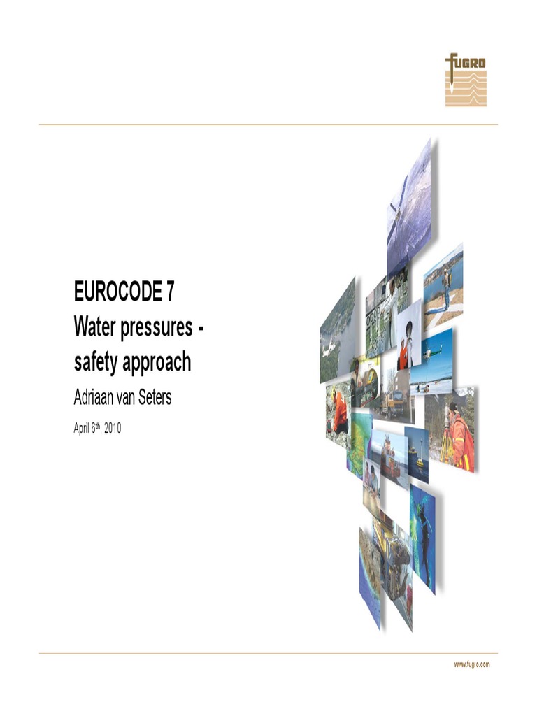 EUROCODE 7 Water Pressures - Safety Approach (Van Seters) | PDF ...