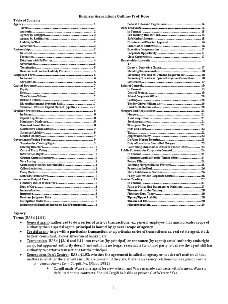3-BA Outline Rose 12.6.09 (Can Look at If Extra Time Just To See ...