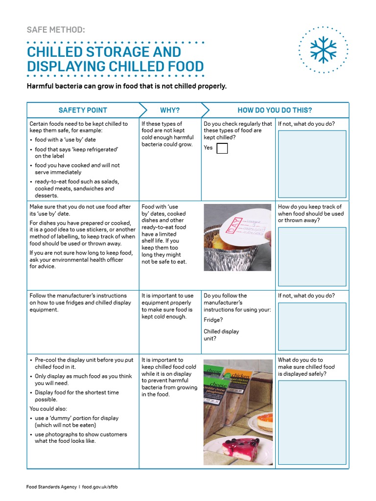 Chilled Storage and Displaying Chilled Food: Safe Method | PDF ...