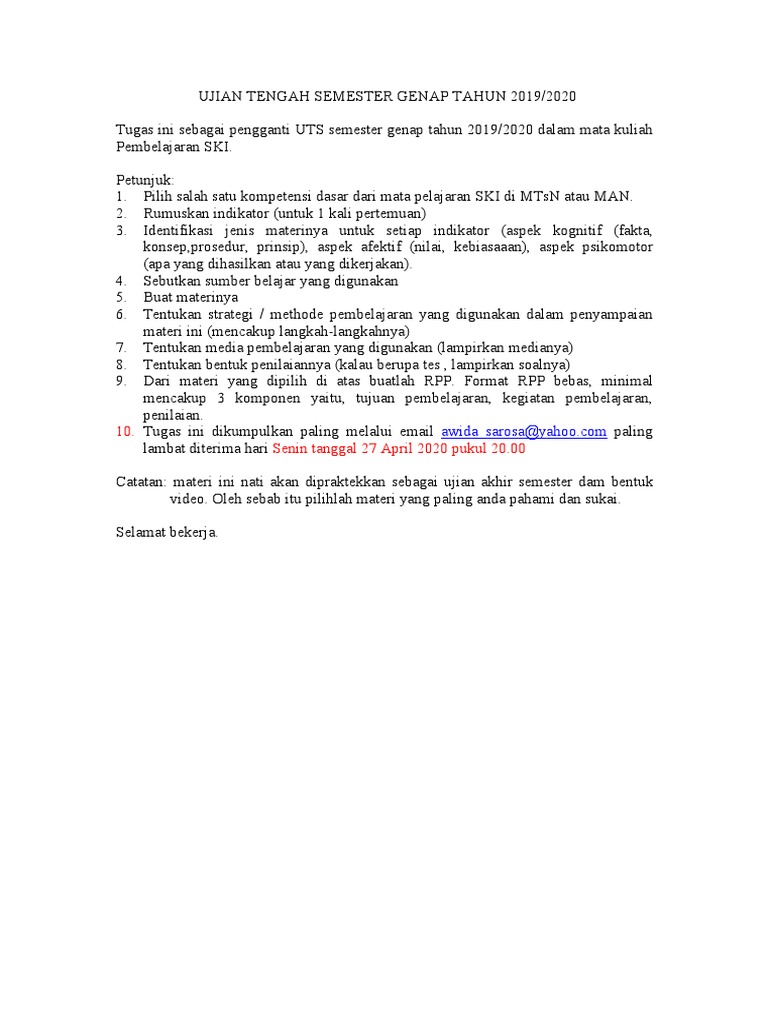 UTS Pembelajaran SKI | PDF