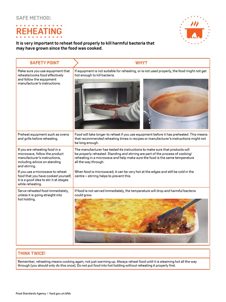 Reheating: Safe Method | Download Free PDF | Foods | Home