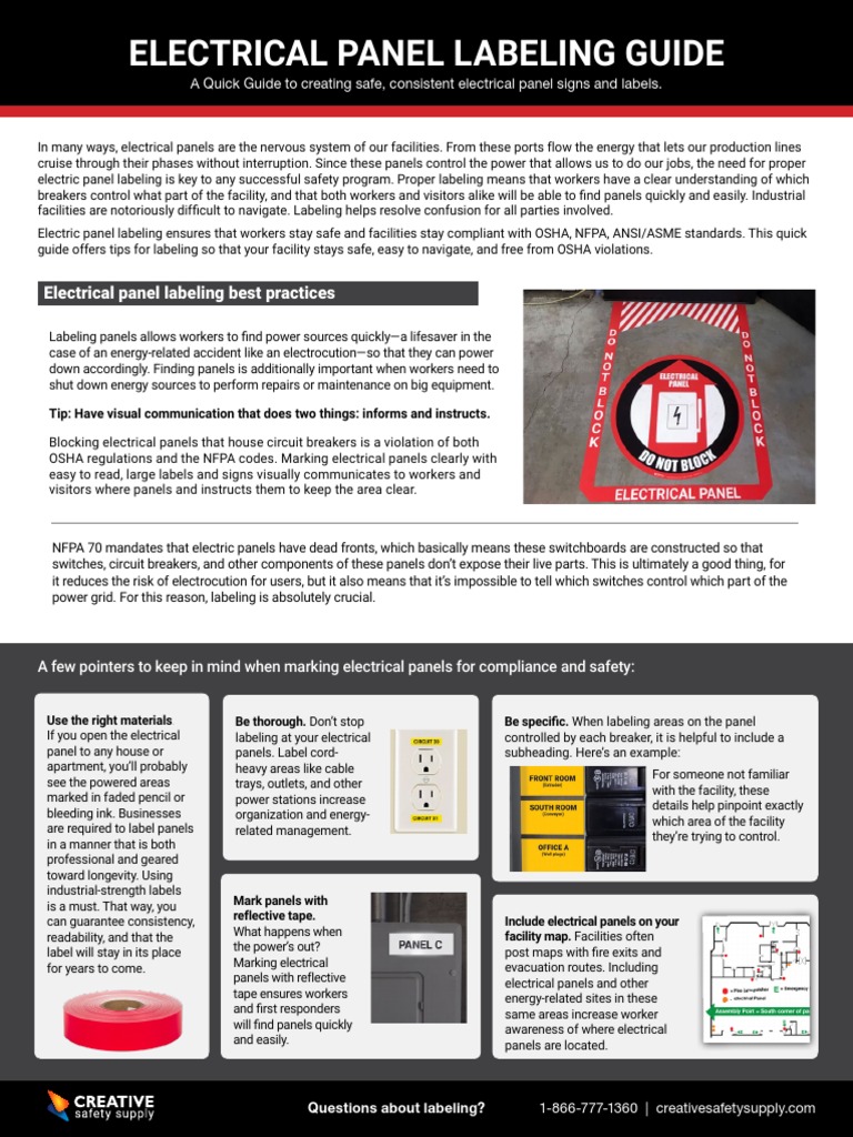 Electrical Panel Labeling Best Practices | PDF | Occupational Safety ...