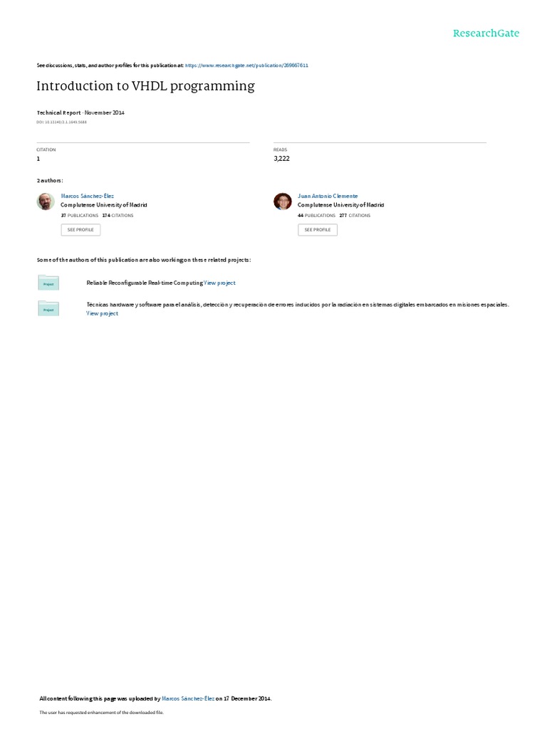 Manual VHDL ENG v1 PDF | PDF | Hardware Description Language | Vhdl