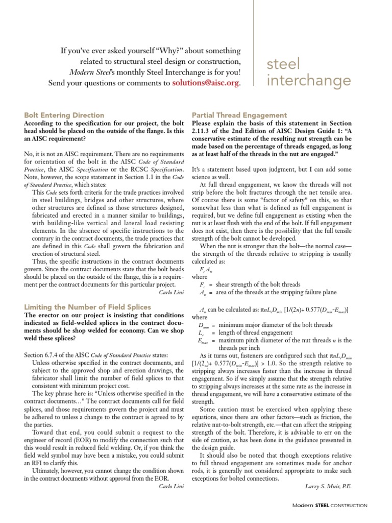 Bolt Entering Direction PDF | PDF | Screw | Nut (Hardware)