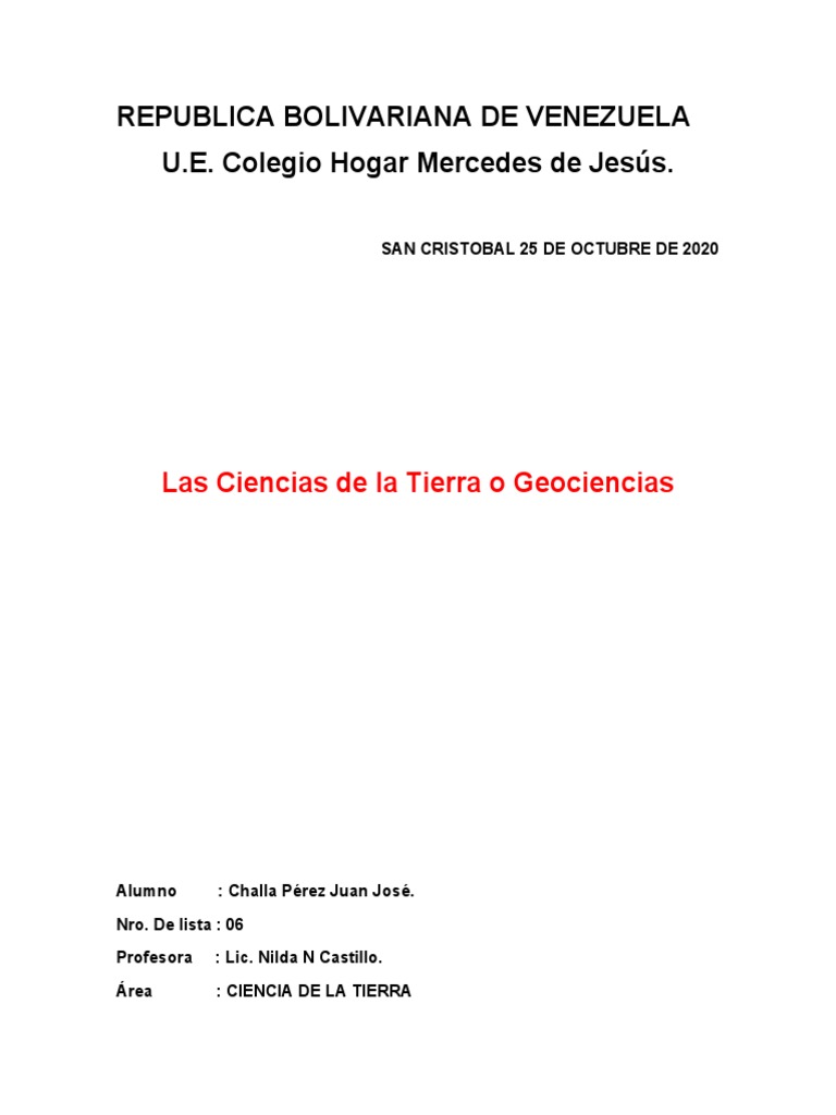 Ciencia de La Tierra | PDF | Tierra | Earth Sciences