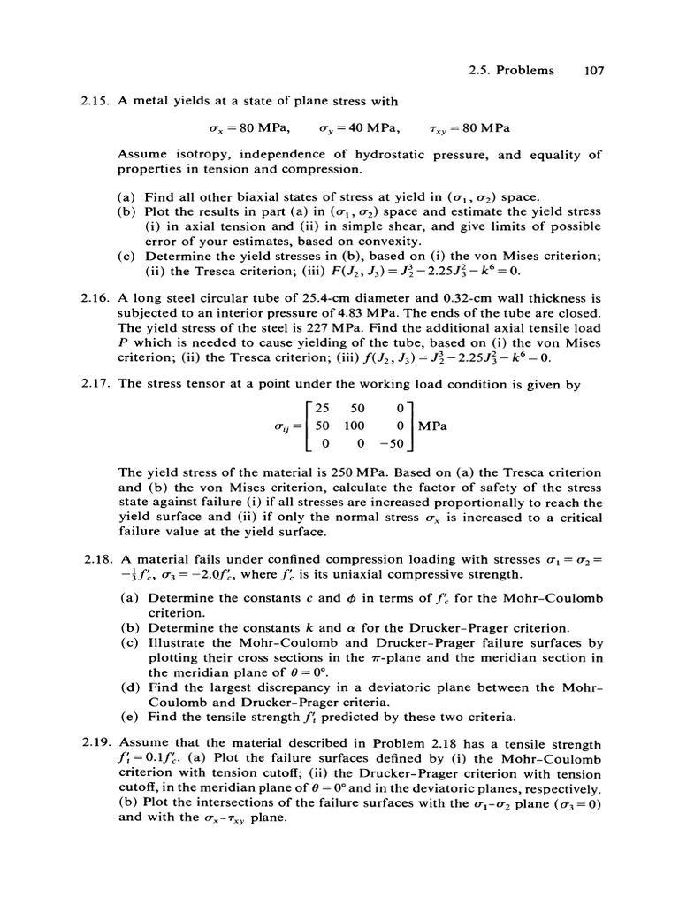 W. F. Chen, Plasticity For Structural Engineers 1988-119 PDF | PDF ...