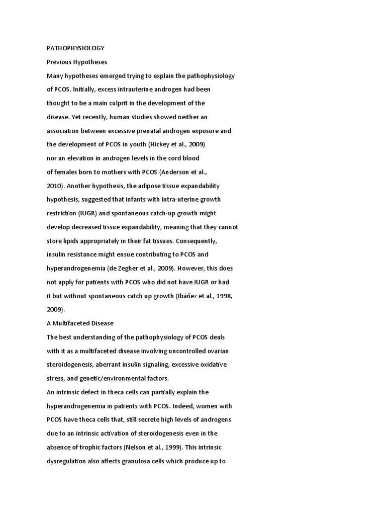PCOS Pathophysiology | PDF | Polycystic Ovary Syndrome | Adipose Tissue