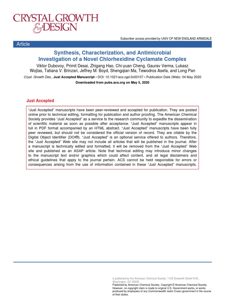 Synthesis, Characterization, and Antimicrobial Investigation of A Novel ...