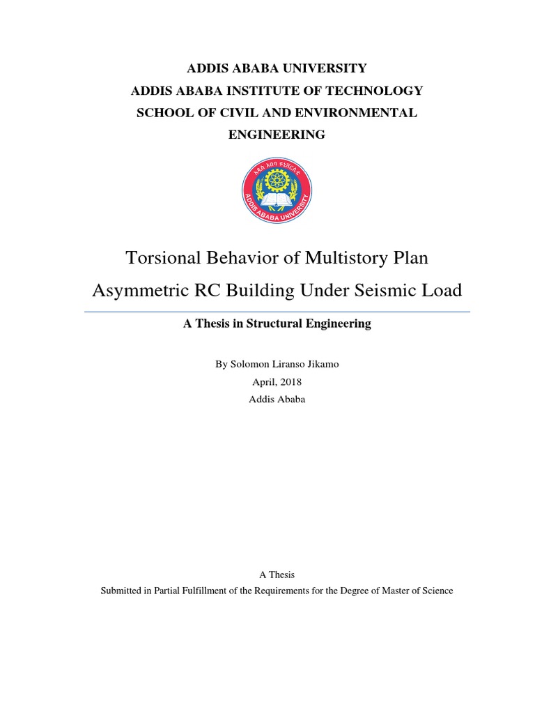 Torsional Behavior of Multistory Plan Asymmetric RC Building Under Seismic Load | PDF ...