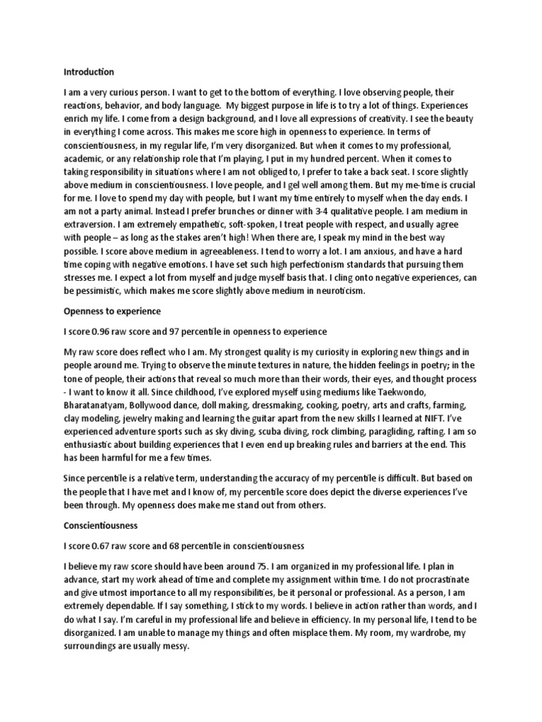 Big 5 Personality Reports | PDF | Extraversion And Introversion | Personality Traits