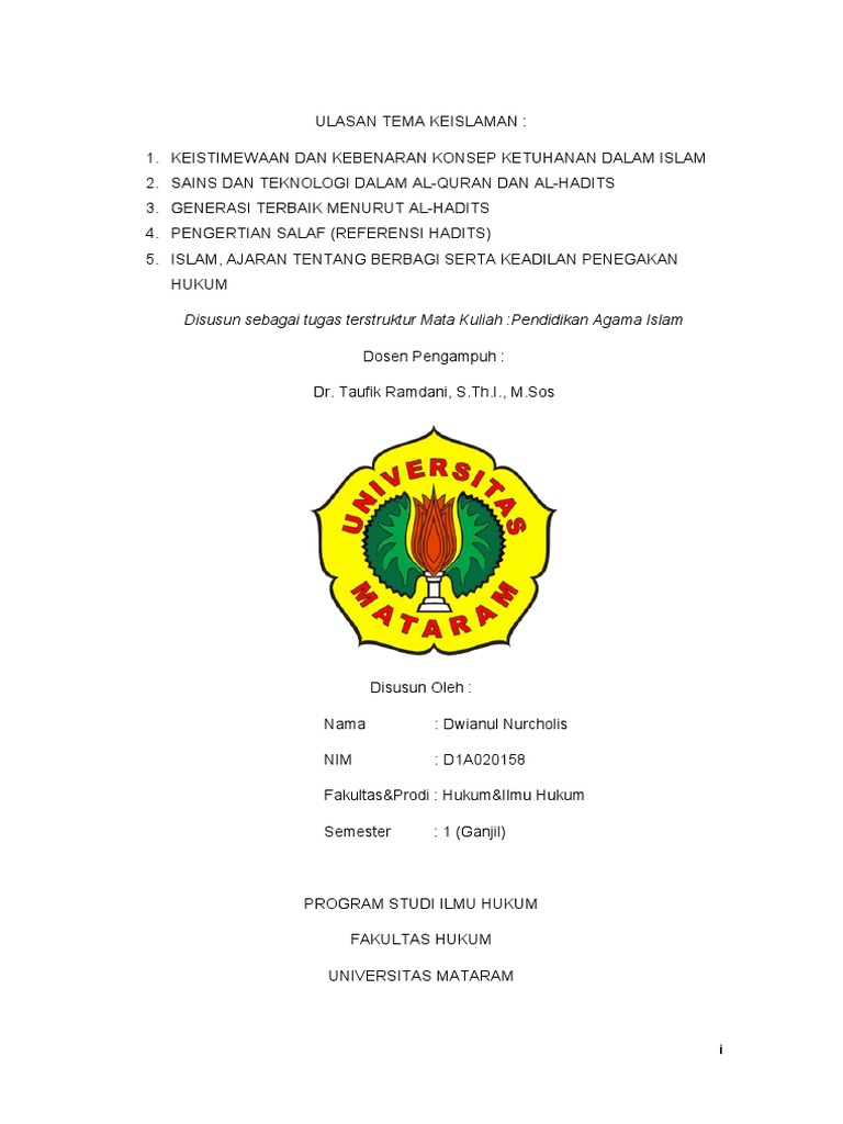 Dwianul Nurcholis (D1A020158) | PDF