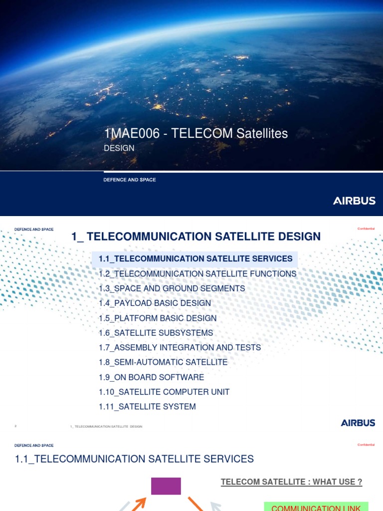 Telecom Satellite Design Overview | PDF | Attitude Control | Satellite