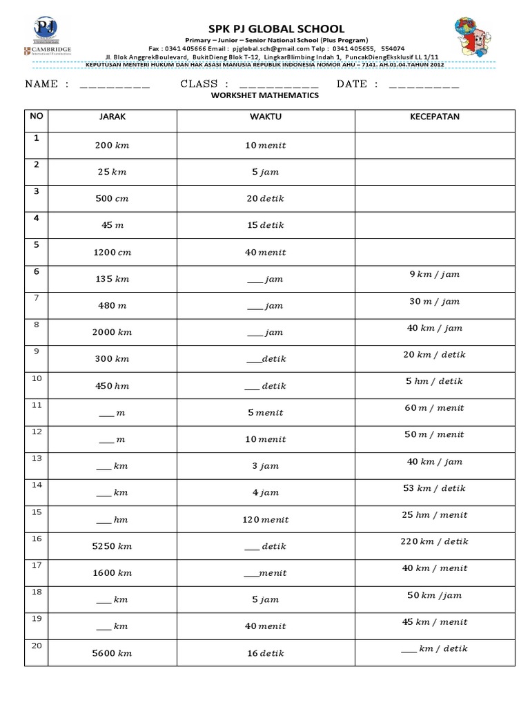 SPK PJ Global School PDF | PDF