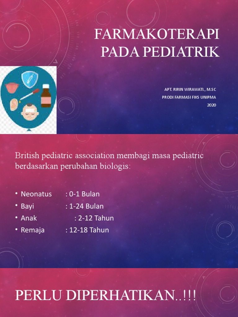 Farmakoterapi Pada Pediatrik | PDF
