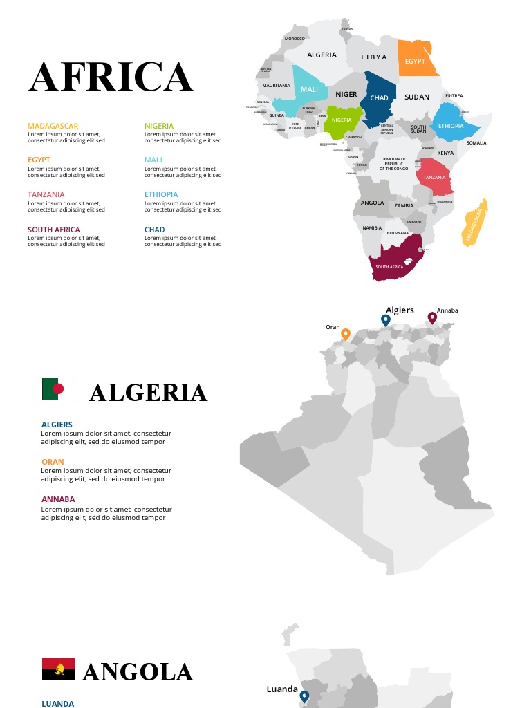 TEMPLATE PPTX Africa | PDF | Arab World | Africa