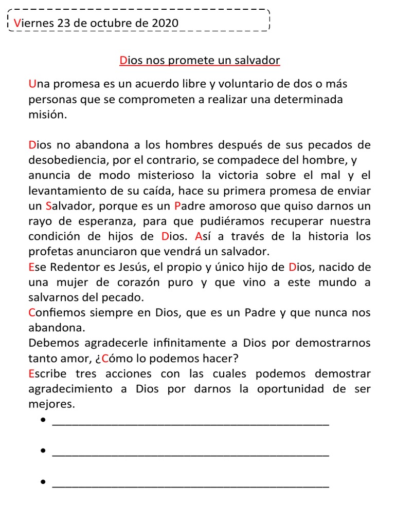 10 - 23 Dios Nos Promete Un Salvador | PDF
