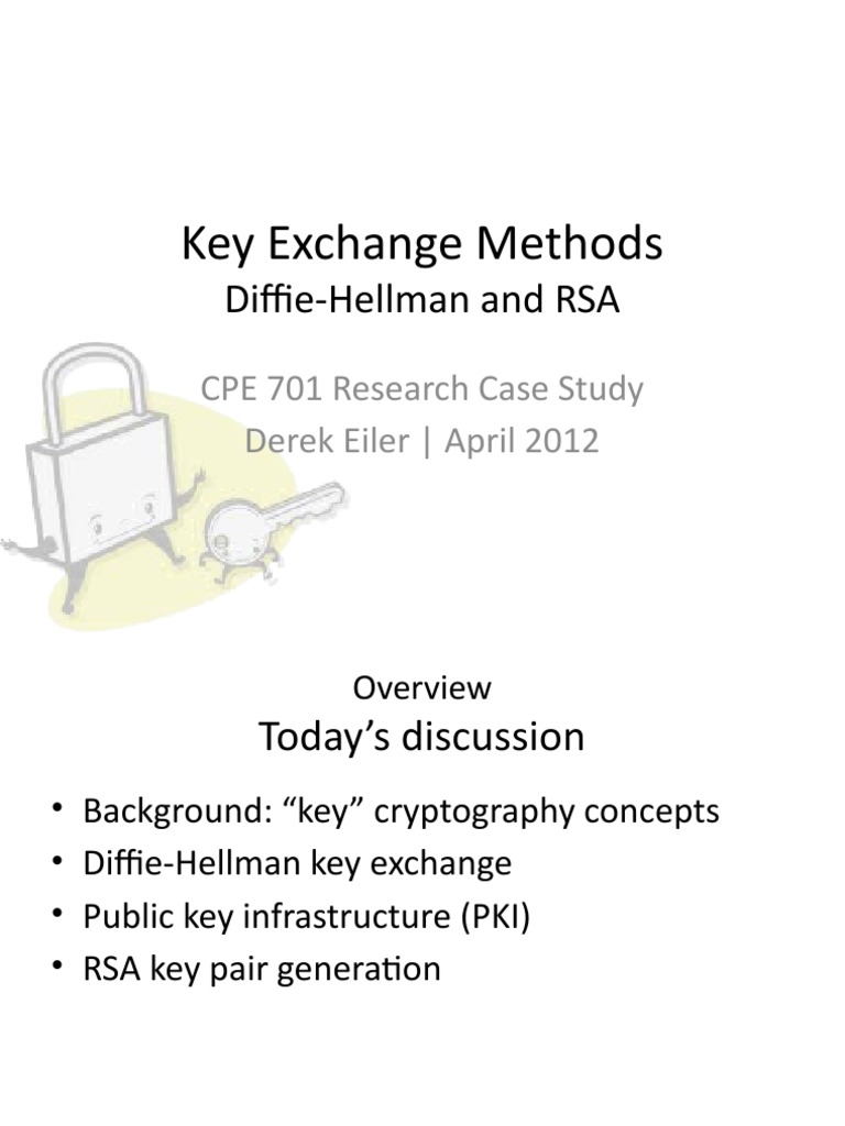 Key Exchange Methods: Diffie-Hellman and RSA | PDF | Cryptography | Public Key Cryptography