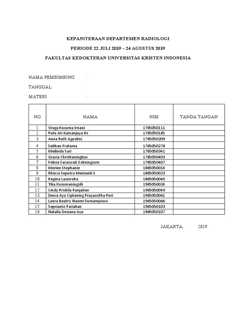 Absen Bimbingan | PDF