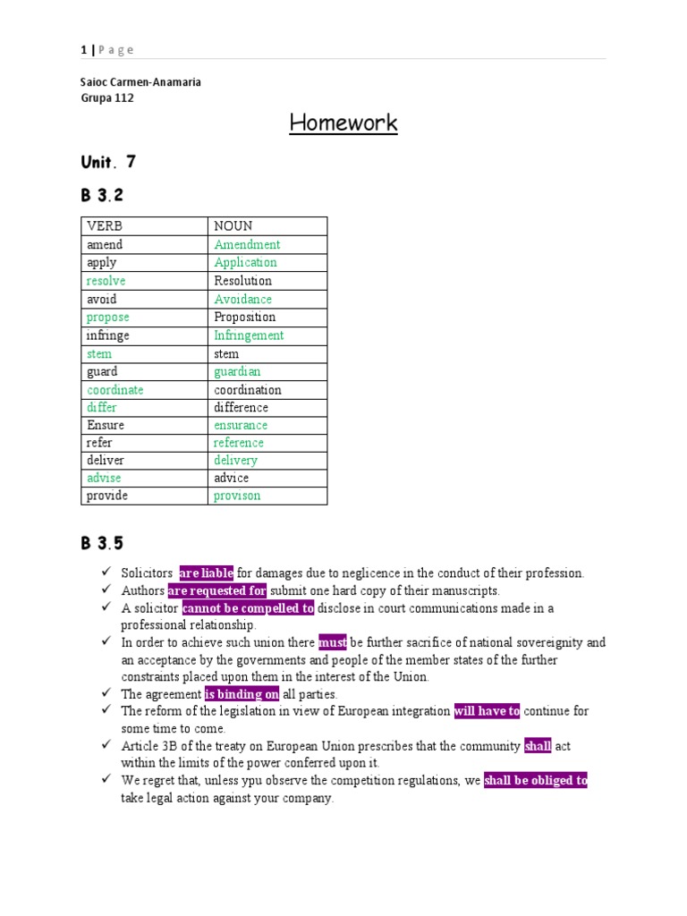 Homework: Unit. 7 B 3.2 | PDF | Prosecutor | Crime & Violence