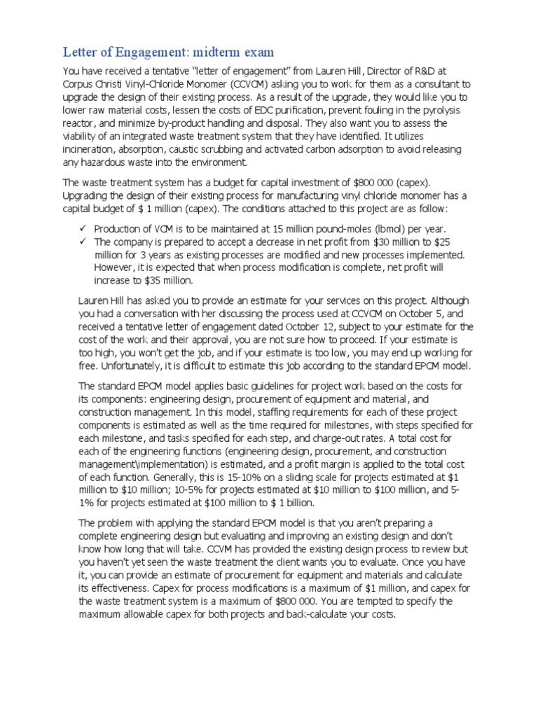 Letter of Engagement Midterm | PDF | Engineering Design Process | Design