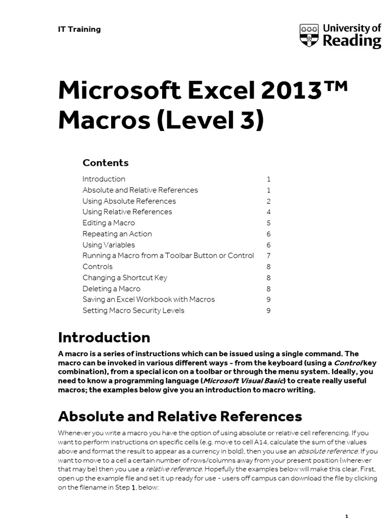 Vba Excel 2010 2013 and 2016 Tutorial pdf.300 | PDF | Keyboard Shortcut ...