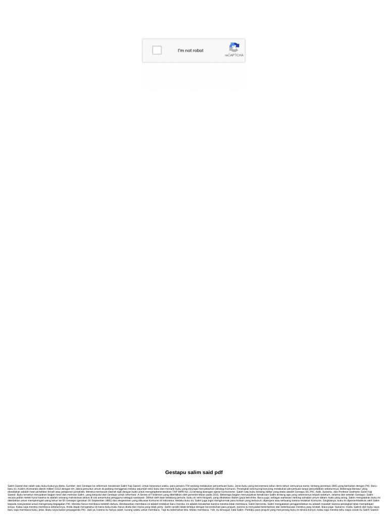 Gestapu Salim Said PDF | PDF