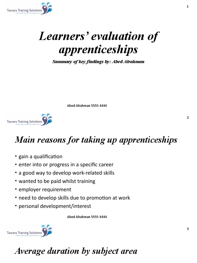 Apprenticeships: Benefits, Skills Gained, Employment Outcomes and ...