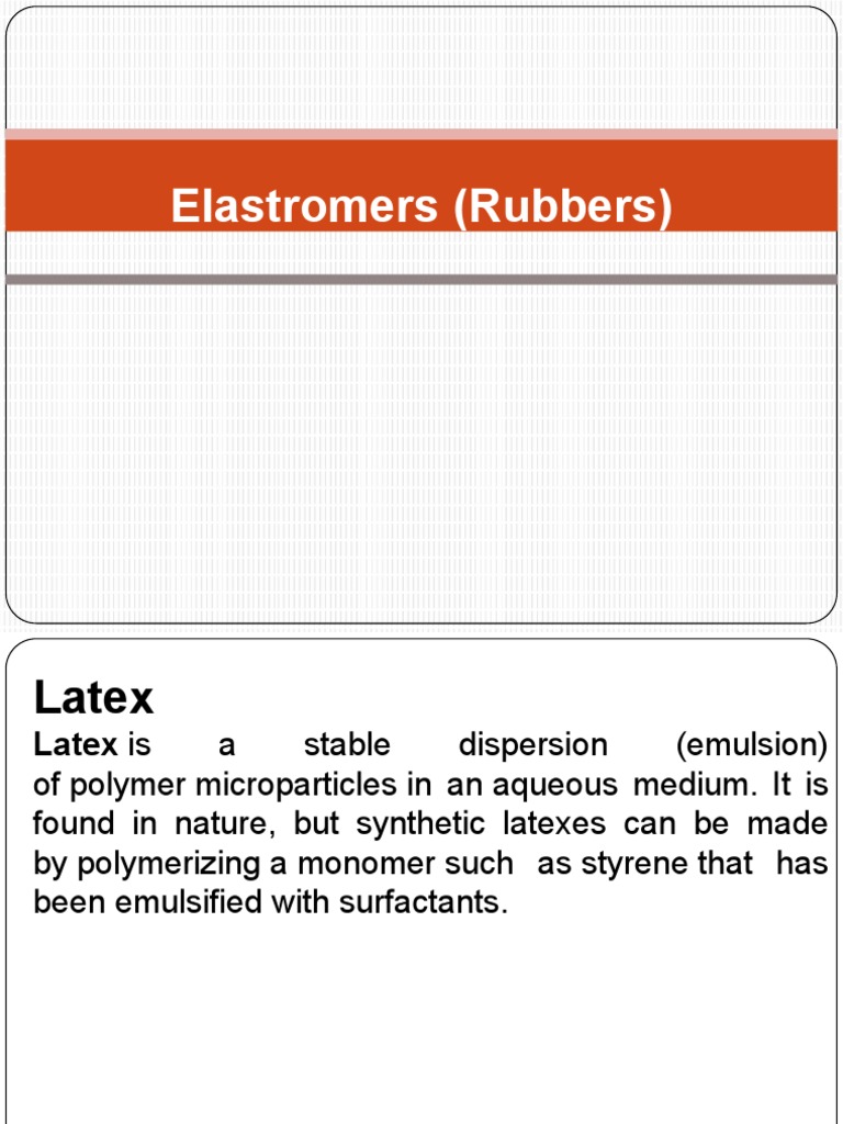 Elastomers Lecture | Download Free PDF | Elastomer | Polymers