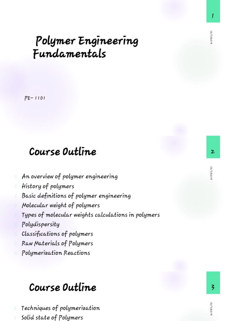 Polymer Engineering Fundamentals | PDF | Polymerization | Polymers