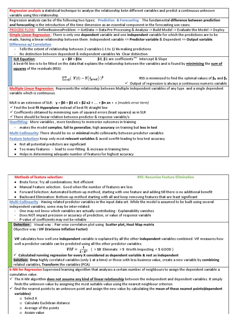 Prediction & Forecasting: Regression Analysis | PDF | Errors And Residuals | Dependent And ...