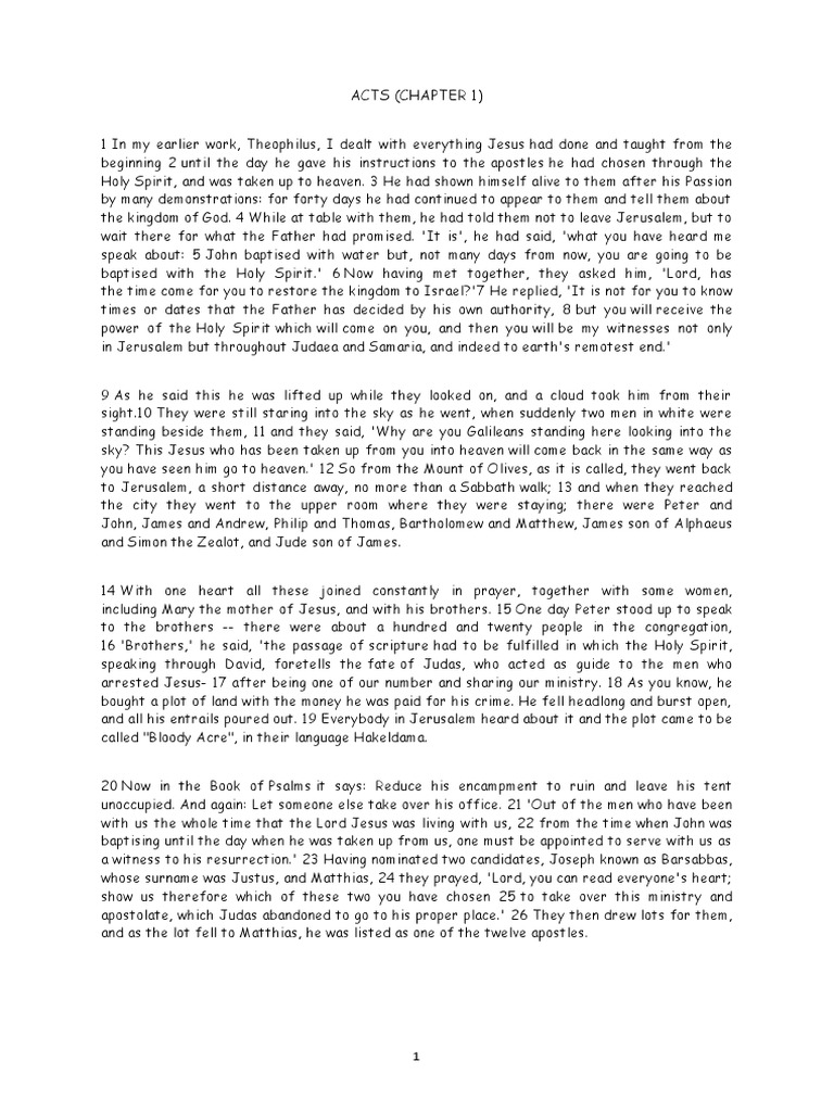 Acts (Chapter 1 - 3) | PDF | Prophet | Saint Peter