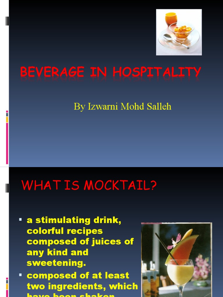 Mocktail Preparation and Presentation Guide | PDF | Cocktails | Juice