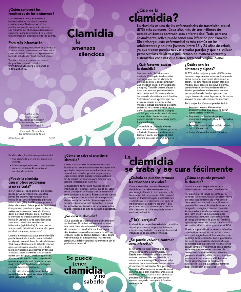 ¿Qué Es La Clamidia? | PDF | Infección transmitida sexualmente | Condón